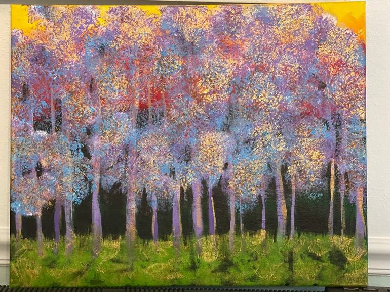 Neon Forest Painting by DA Dewar | Saatchi Art