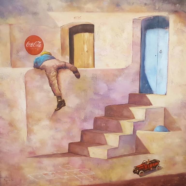 Pario de juegos Painting by Míguel Ángel García Lopez | Saatchi Art