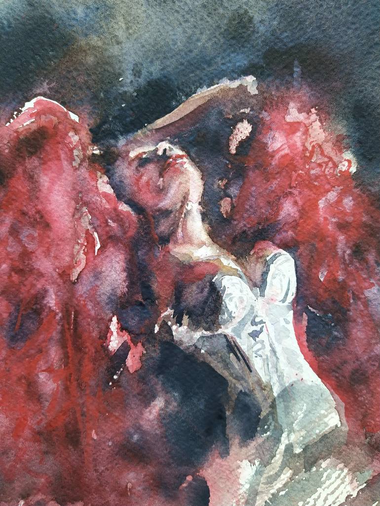 The red angel Painting by Galina van Alfen | Saatchi Art