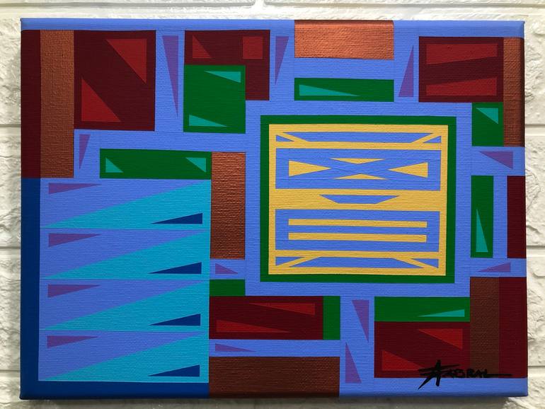 Geometric Robot Mark IV Painting by AJ Cabral | Saatchi Art