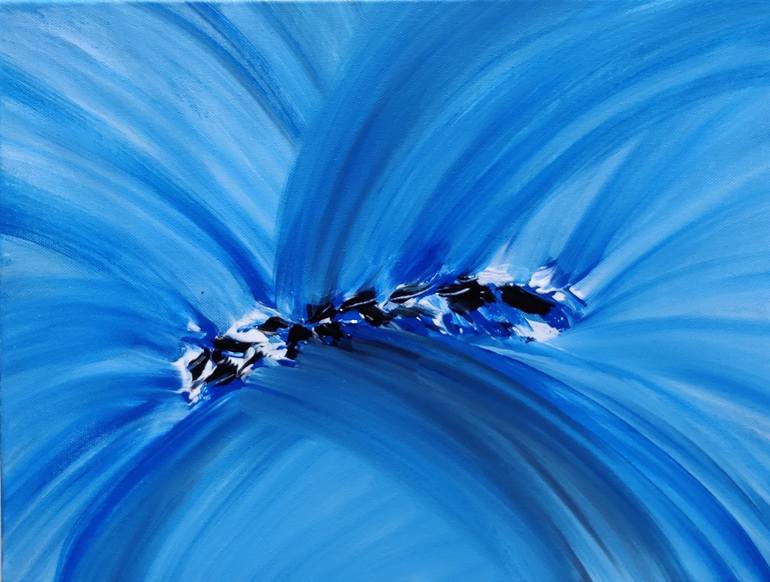 blue impasto Painting by Poornima Deepak | Saatchi Art