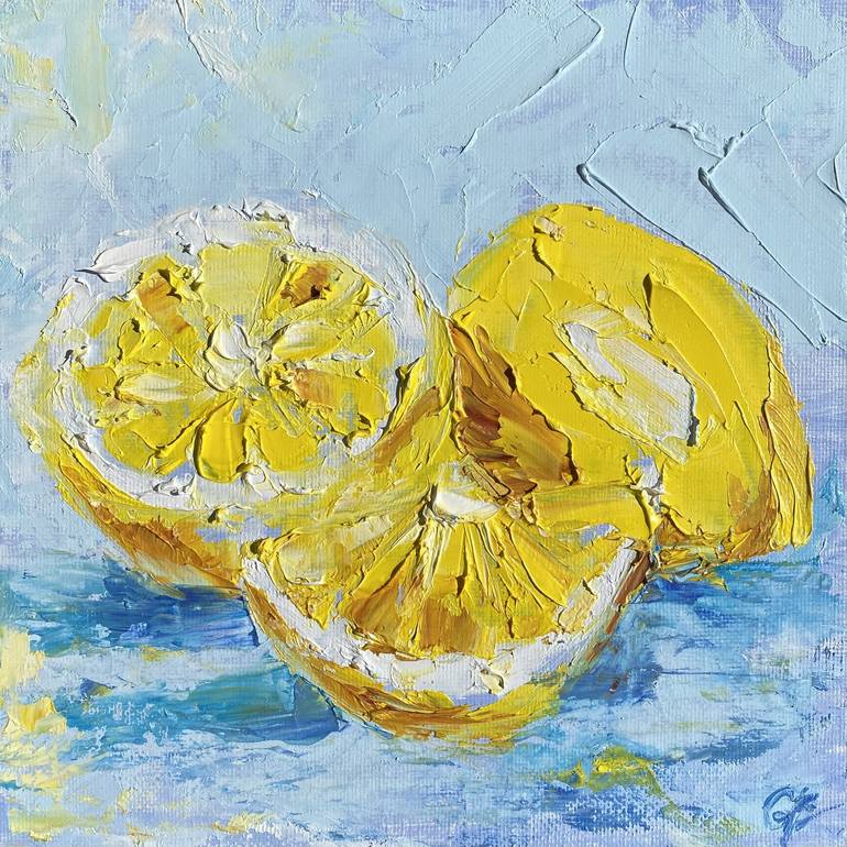 Lemon Painting by Galina Barinova | Saatchi Art