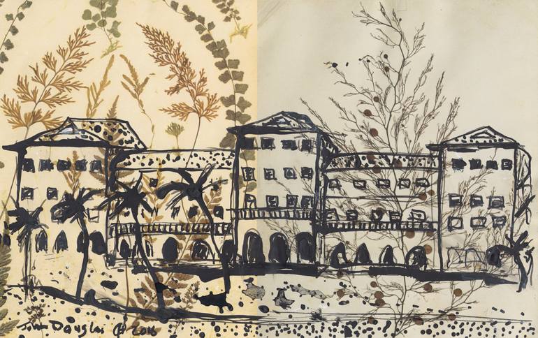 Galle Face Hotel Drawing by John Douglas | Saatchi Art