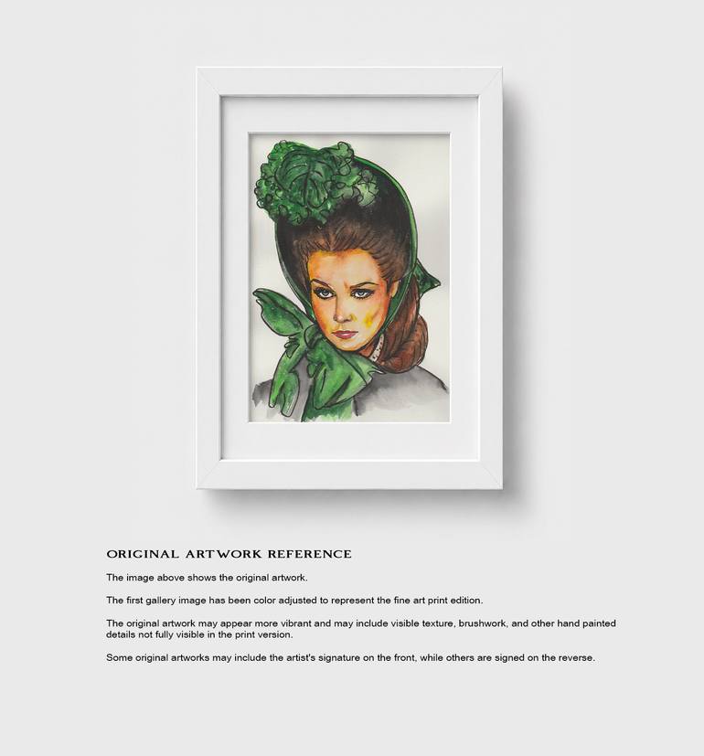 Vivien Leigh as Scarlett in Gone With the Wind Painting by Svetlana ...