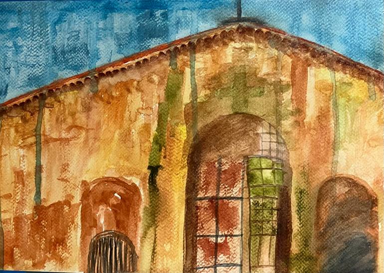 Sant’ Ambrogio. 2 panels, 11 x 15 x .1 (for each panel). 2025 Painting ...