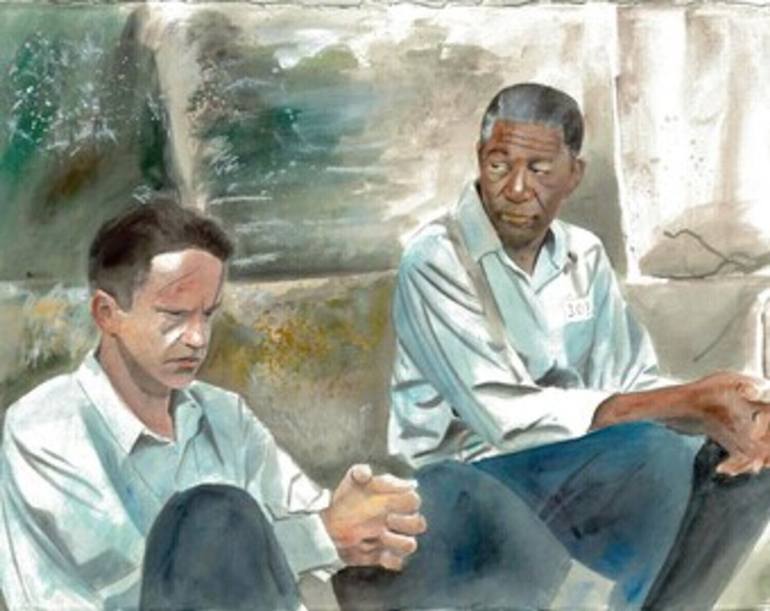 Andy and Red Painting by Pierce Birdsong | Saatchi Art