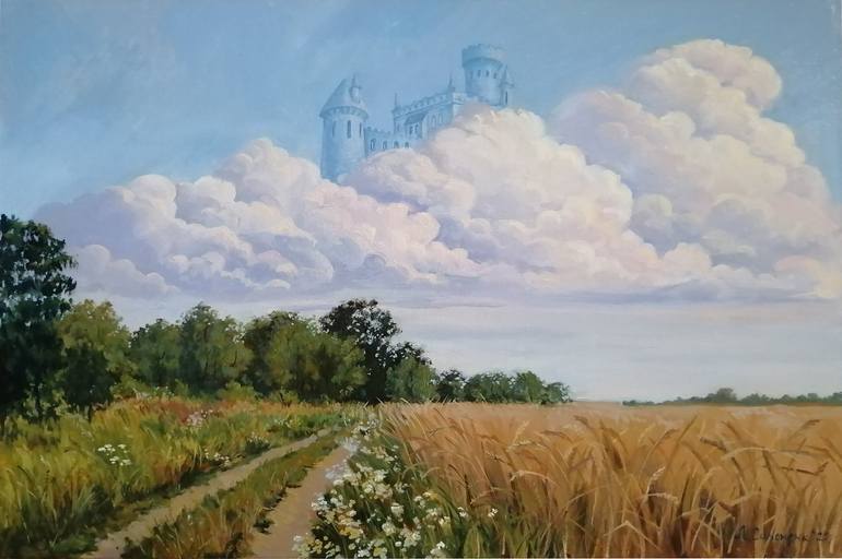 Dreams in the clouds Painting by Lyubov Simonenko | Saatchi Art