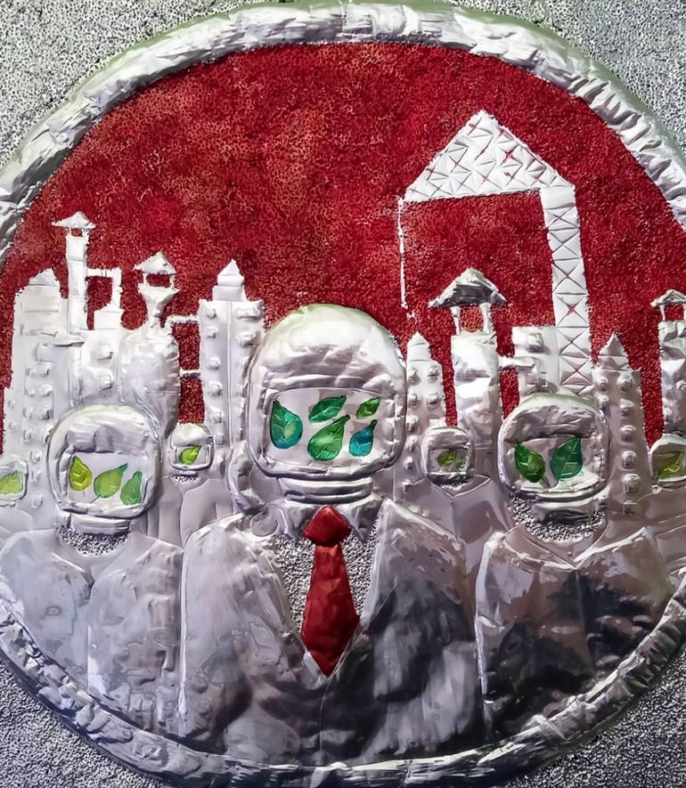 protect yourself from pollution II Painting by Emil Fais | Saatchi Art