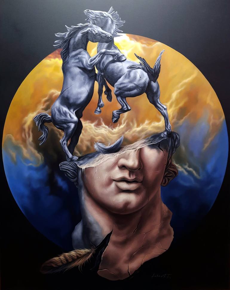 Imaginary Self Painting by Behzat Feyzullah | Saatchi Art