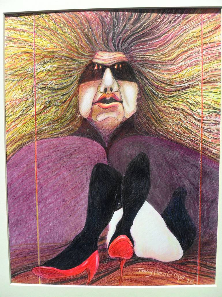 Behind the Masque Drawing by Tony Heald | Saatchi Art