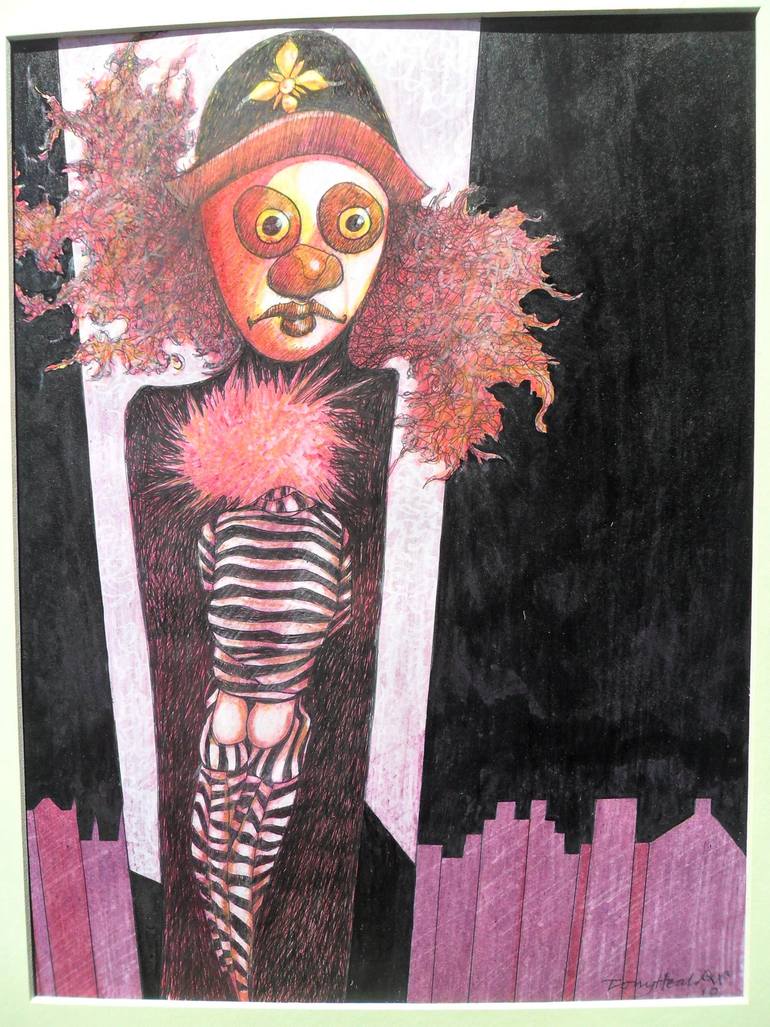 Behind the Masque Drawing by Tony Heald | Saatchi Art