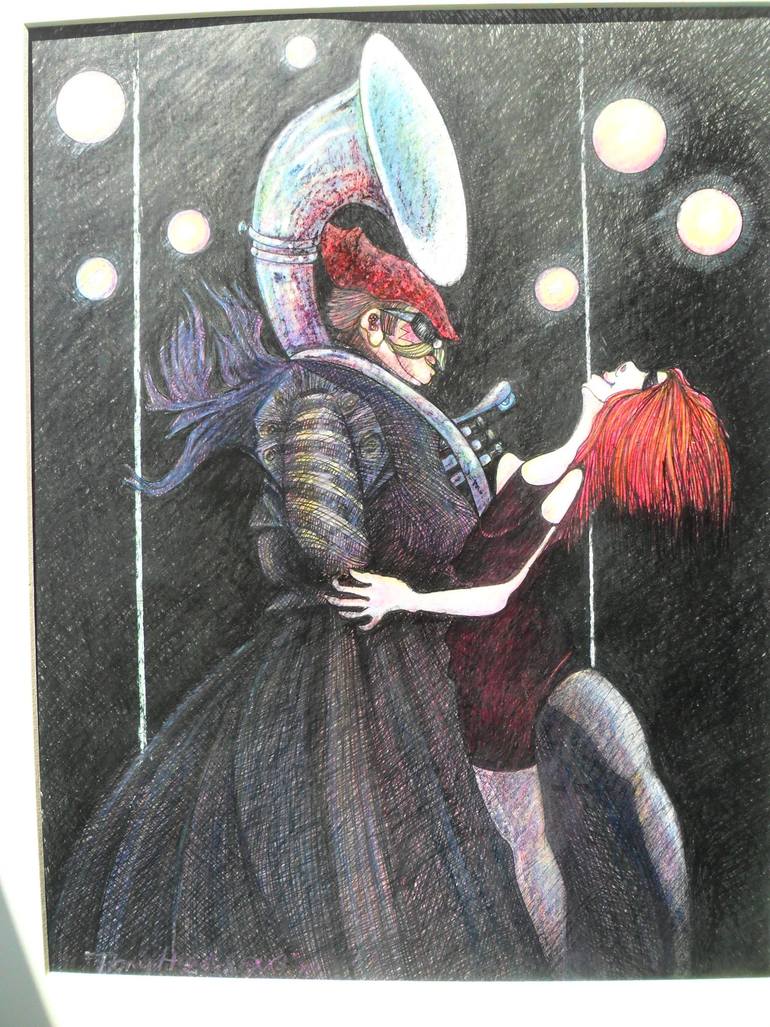 Behind the Masque Drawing by Tony Heald | Saatchi Art