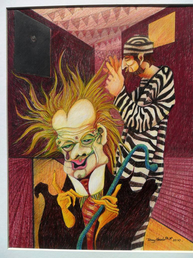 Behind the Masque Drawing by Tony Heald | Saatchi Art