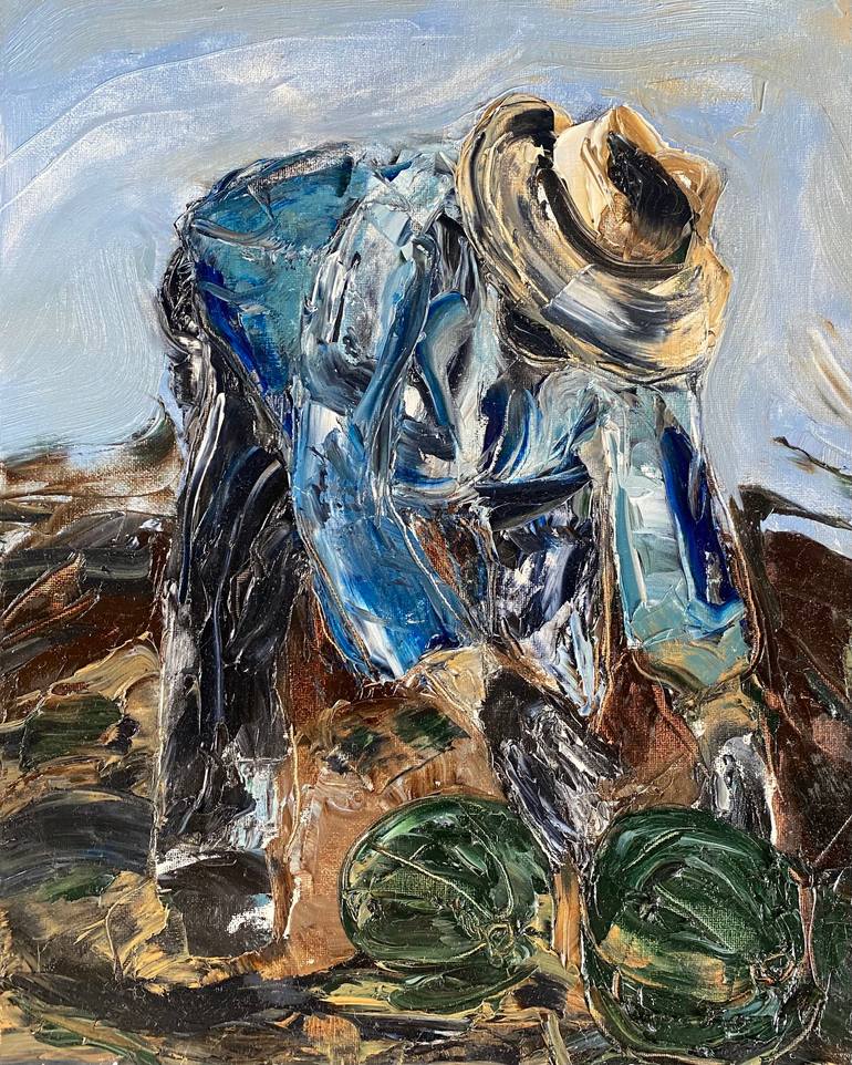 Recogida de Cosecha Painting by Sherezade Morales | Saatchi Art