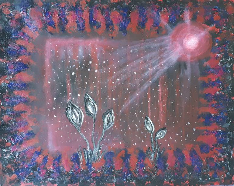 Red winter (from four seasons series) Painting by sylvid art | Saatchi Art