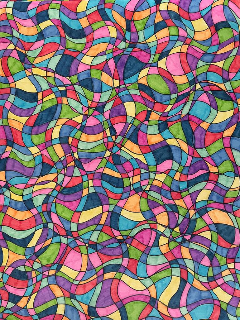 Pastel Waves Painting by Michele Michaud | Saatchi Art