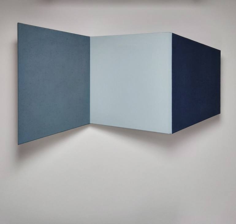 Fold (study in blue) Painting by Sarah Crossfield | Saatchi Art