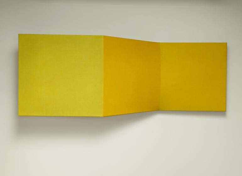 Fold (study in yellow) Painting by Sarah Crossfield | Saatchi Art