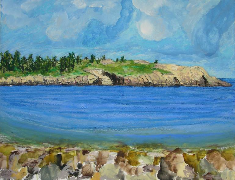 View of Little Moose Painting by Eliot Markell | Saatchi Art