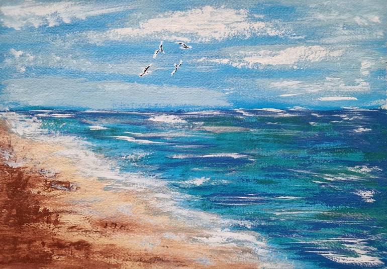 I WANT TO DRAW THE WORLD Painting by Alena Yemelianova | Saatchi Art