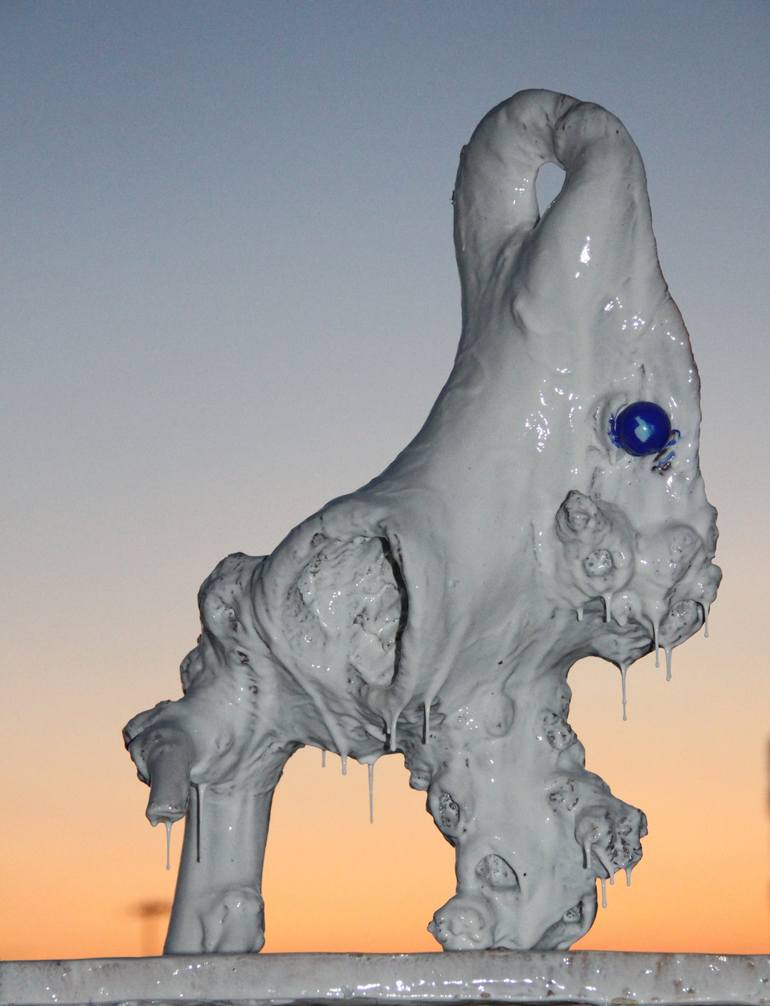 Blue eye creature Sculpture by Hoffmann Ingo | Saatchi Art