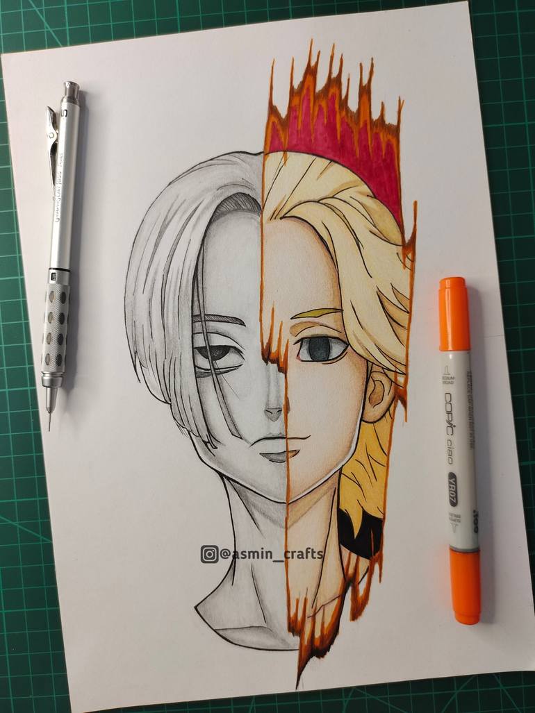 Anime art (mikey) Sano Manjirou Drawing by Asmin art | Saatchi Art
