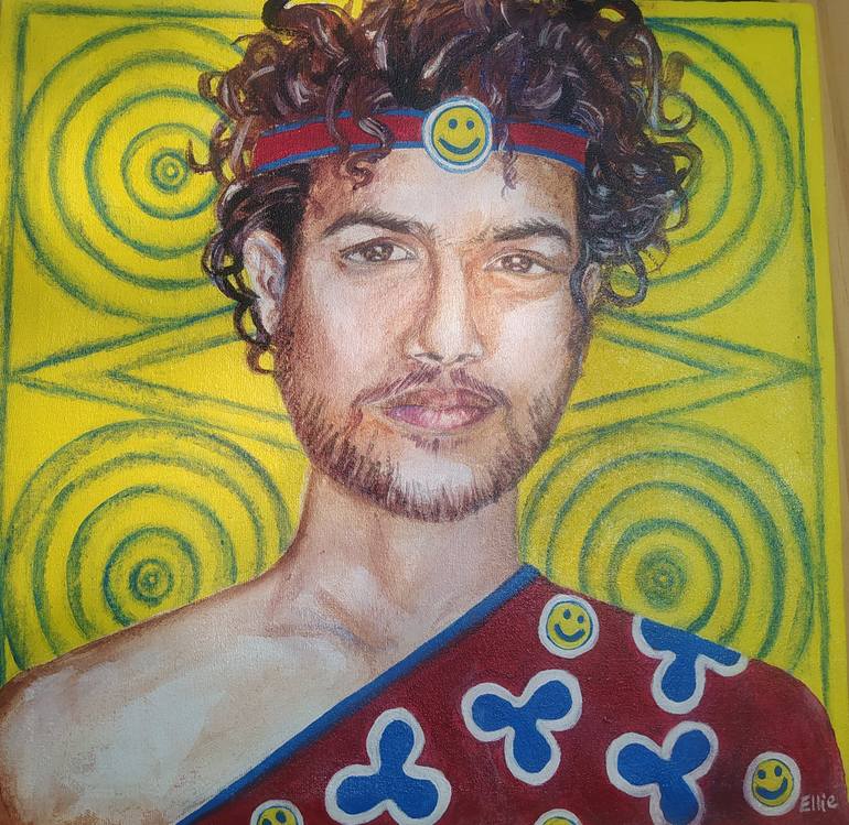 Portrait of Ali Gul Pir Painting by Elahe Mawaz | Saatchi Art