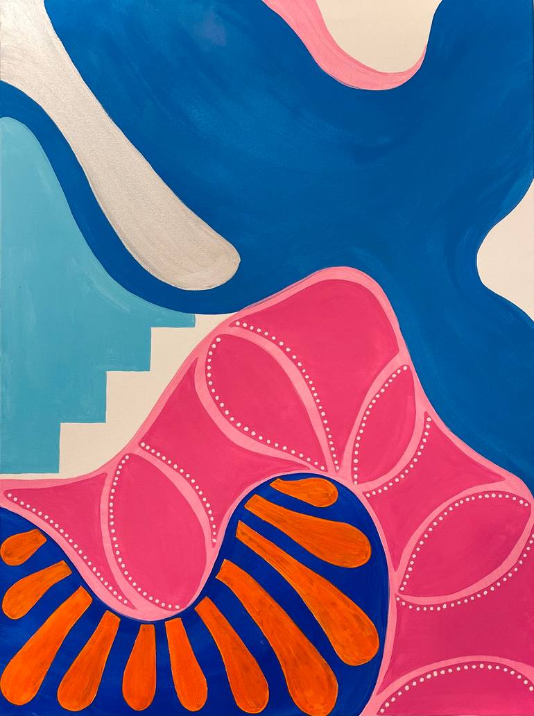 SANTORINI Painting by Jacqueline Kitchell | Saatchi Art