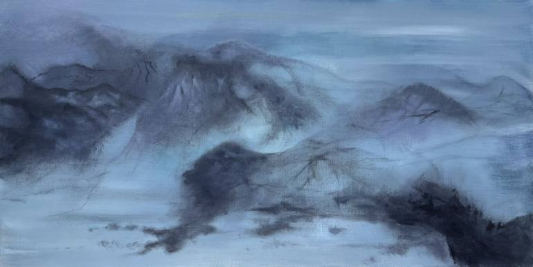 The voice from the mountains Painting by Steve Lin | Saatchi Art