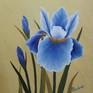 iris flower, gift idea, gift for her, small picture Painting by Mariia ...