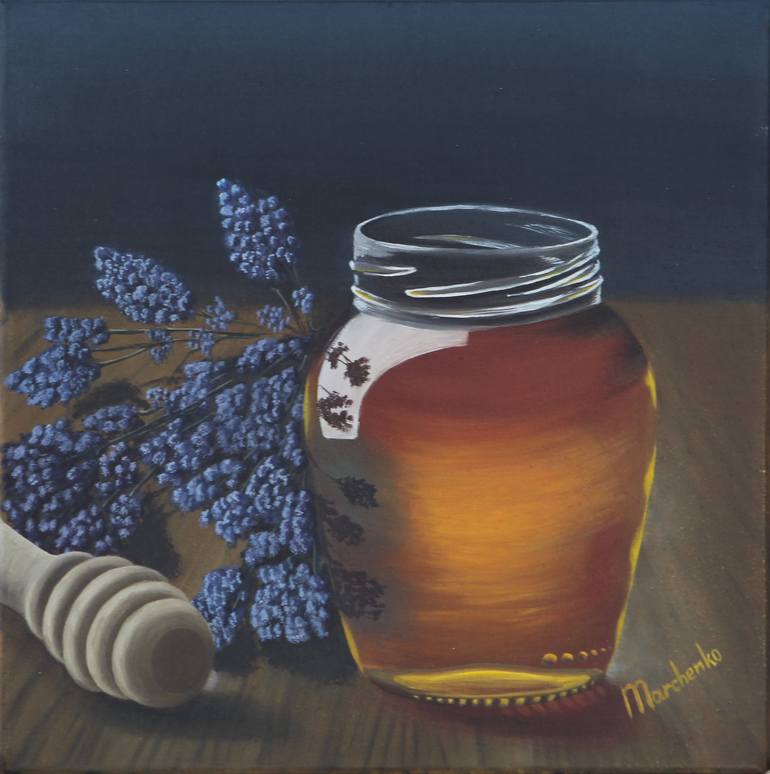 honey and lavender, a picture in the dining room, a gift idea, a modern ...