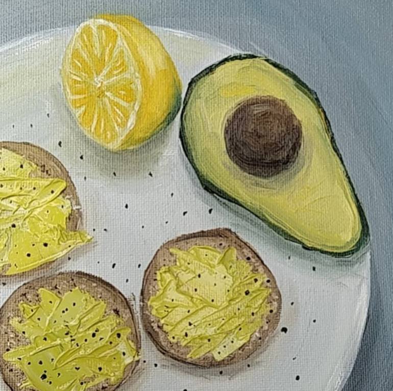 Fashionable breakfast, a picture in the dining room Painting by Mariia ...