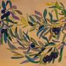 Olive Tree Branches Painting Italian Botanical Original Painting Painting by Viktoriya ...