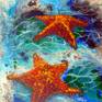 Starfish Original Painting Underwater Animals Art Oil On Canvas. Painting by Viktoriya ...