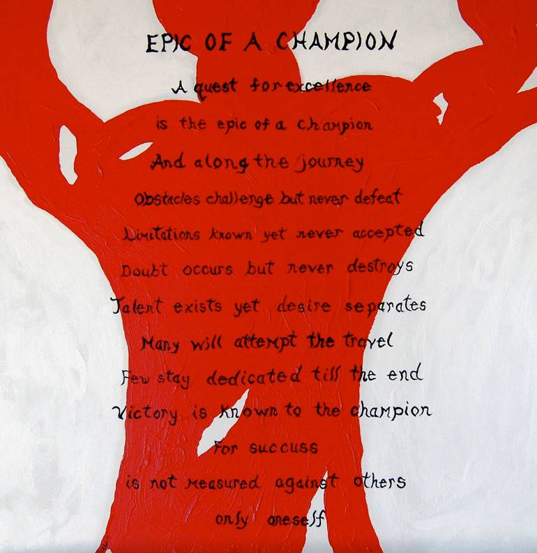Epic of a Champion Painting by B Bachiu | Saatchi Art