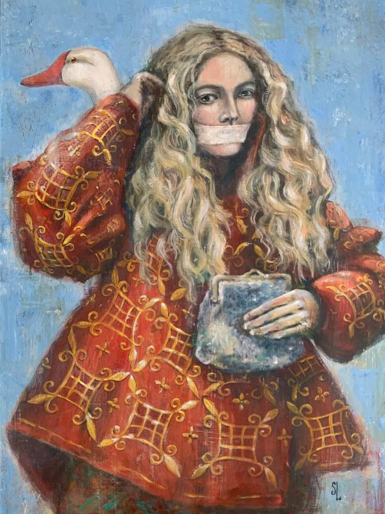 The silent girl Painting by Svetlana Lapteva | Saatchi Art