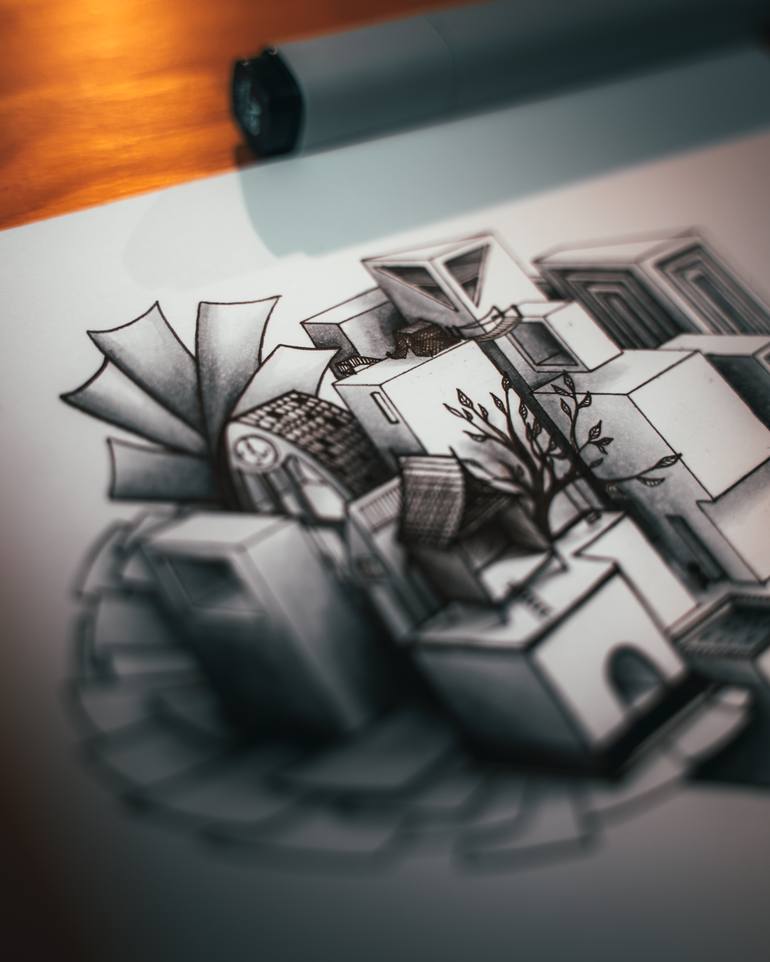 Solitude Drawing by Notseig Art | Saatchi Art