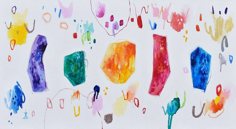 Five Jewels Painting by Misako Chida | Saatchi Art