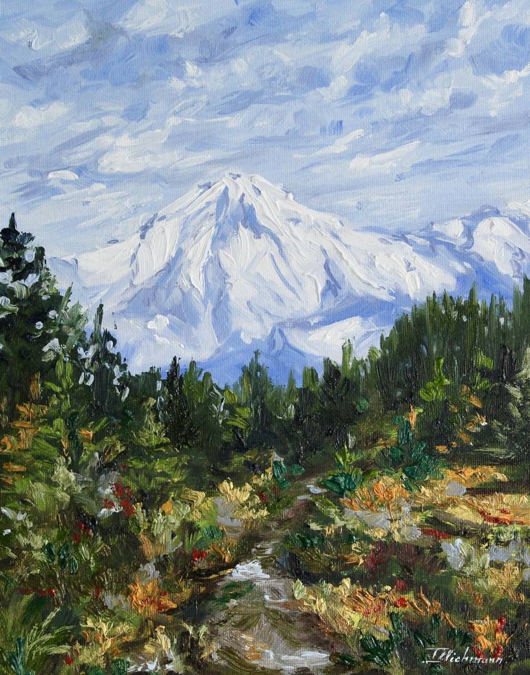 Mount Baker Painting by Liza Illichmann | Saatchi Art