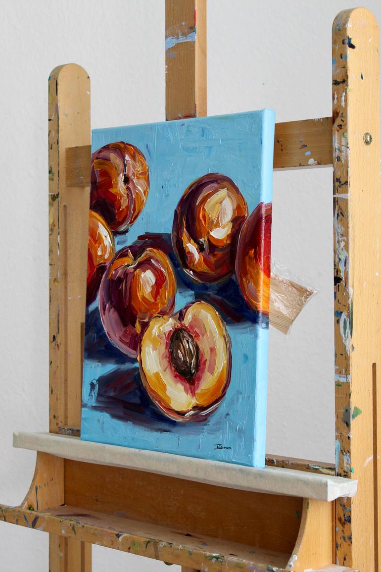 Peaches Painting by Liza Illichmann | Saatchi Art