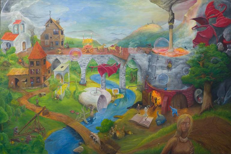 Cycle of Thought Painting by Sergey Podolyak | Saatchi Art