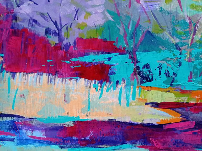 Riverside Painting by Erika Balla | Saatchi Art