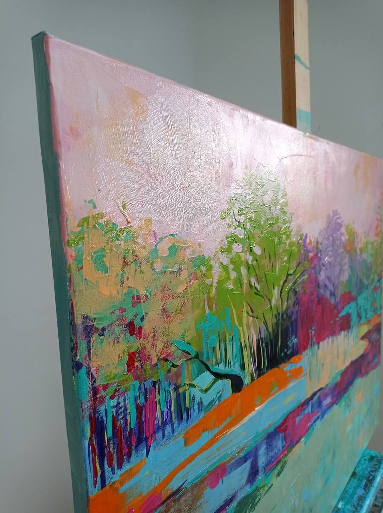 Riverside Painting by Erika Balla | Saatchi Art