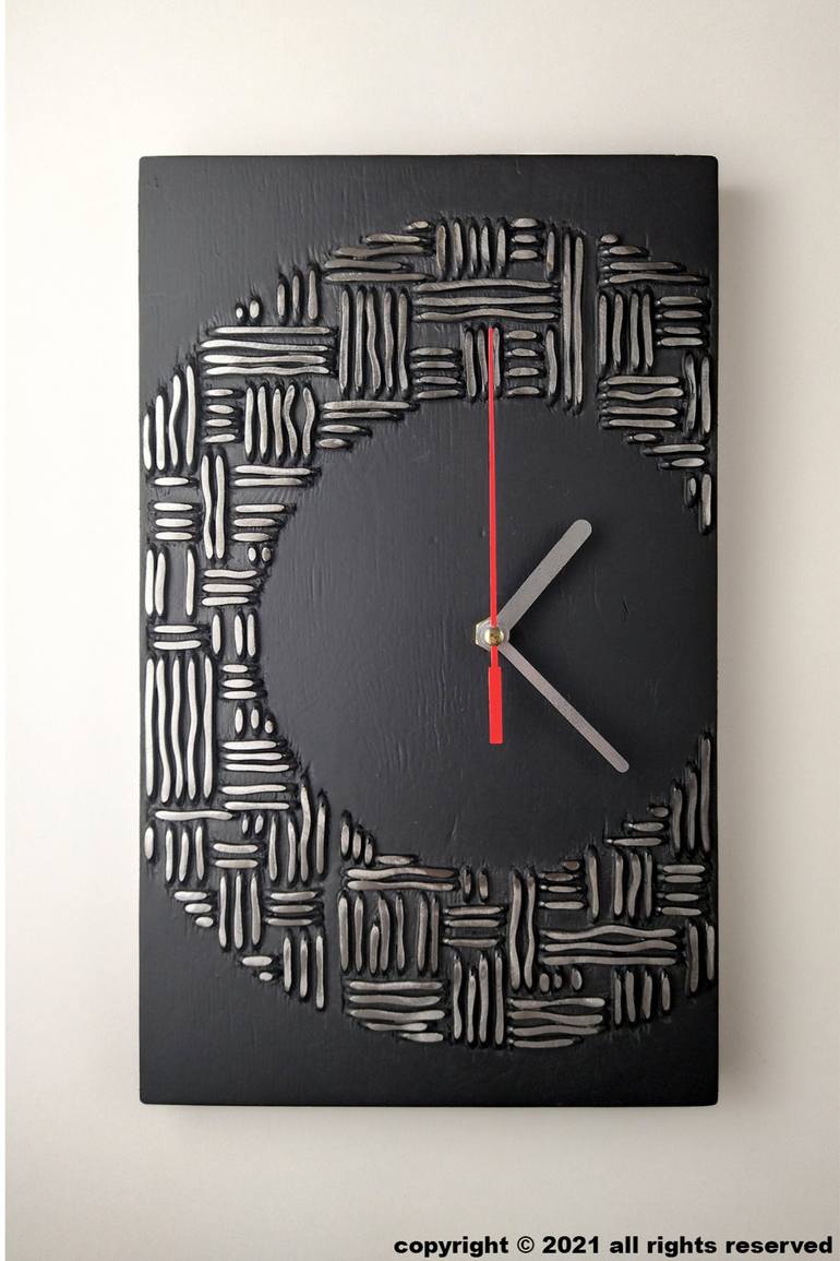 Clock - Black Sun Sculpture by Azat Batalov | Saatchi Art