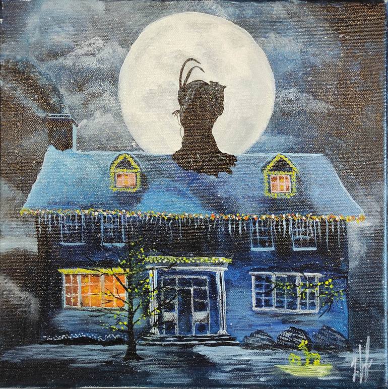 Krampus Painting by Julia Rusanova | Saatchi Art