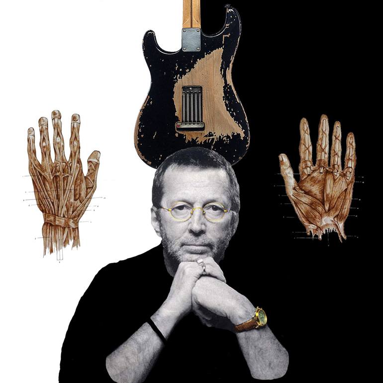 Eric Clapton 1/8 Collage by Gabriel Aranguren | Saatchi Art