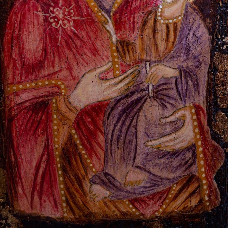 Virgin Mary and Child Jesus Painting by Rares Popa | Saatchi Art