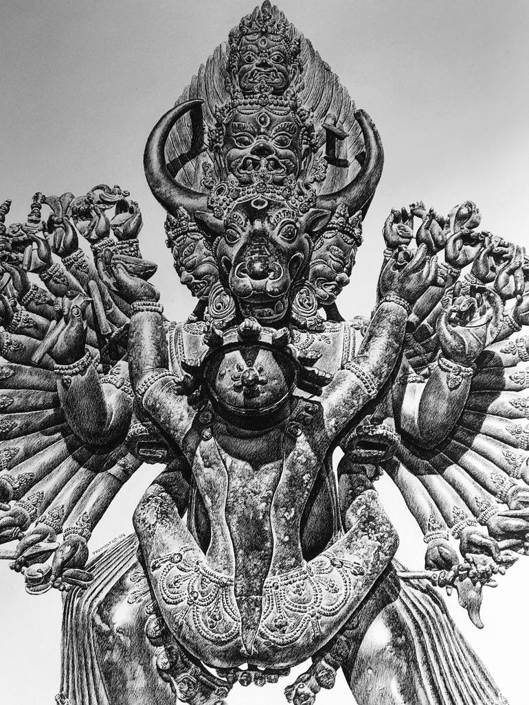 Sukhavara Samvara Drawing by Prashant Shrestha | Saatchi Art