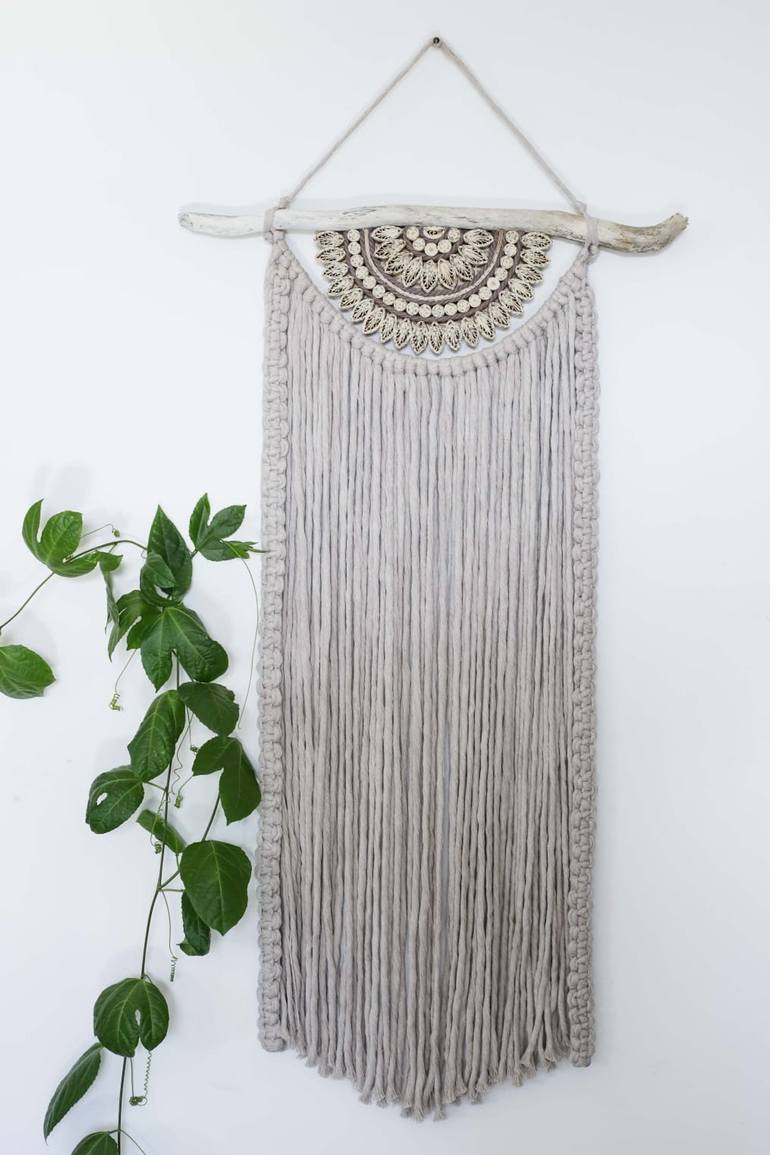 Flower Mandala Macrame made from old books Collage by Daniela Matic ...