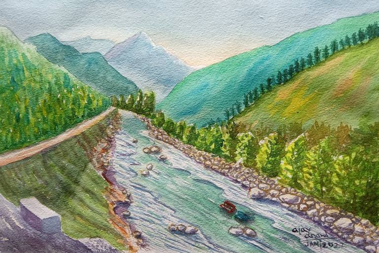 Rishikesh Trip 1 Painting by Ajay Anand | Saatchi Art